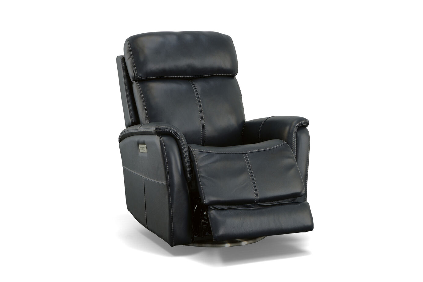 Flexsteel MOV 360 View Swivel Power Recliner w/Power Headrest And ...