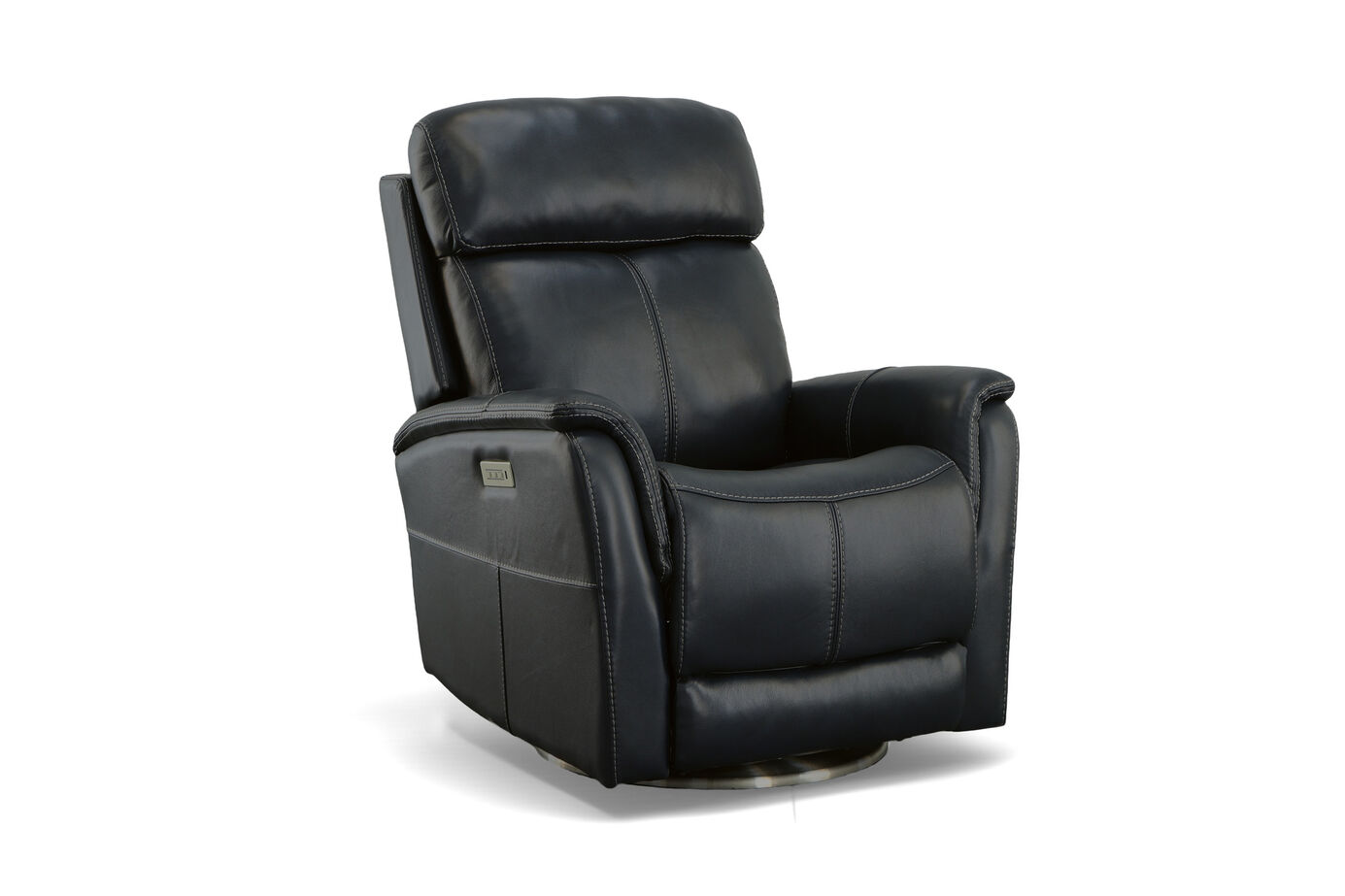Flexsteel MOV 360 View Swivel Power Recliner w/Power Headrest And ...
